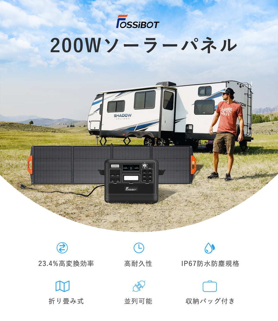 FOSSiBOT SP200 ソーラーパネル | 200W – FOSSiBOT-JP